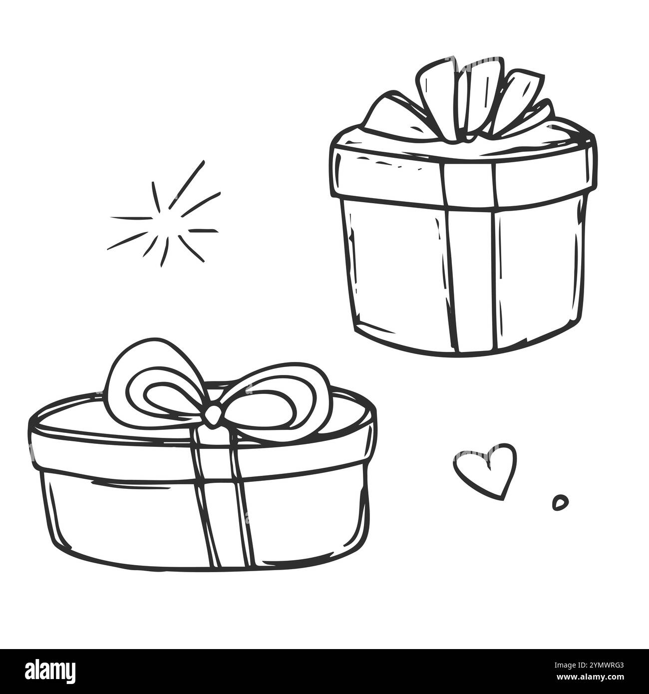 Handmade christmas gift box Stock Vector Images - Alamy