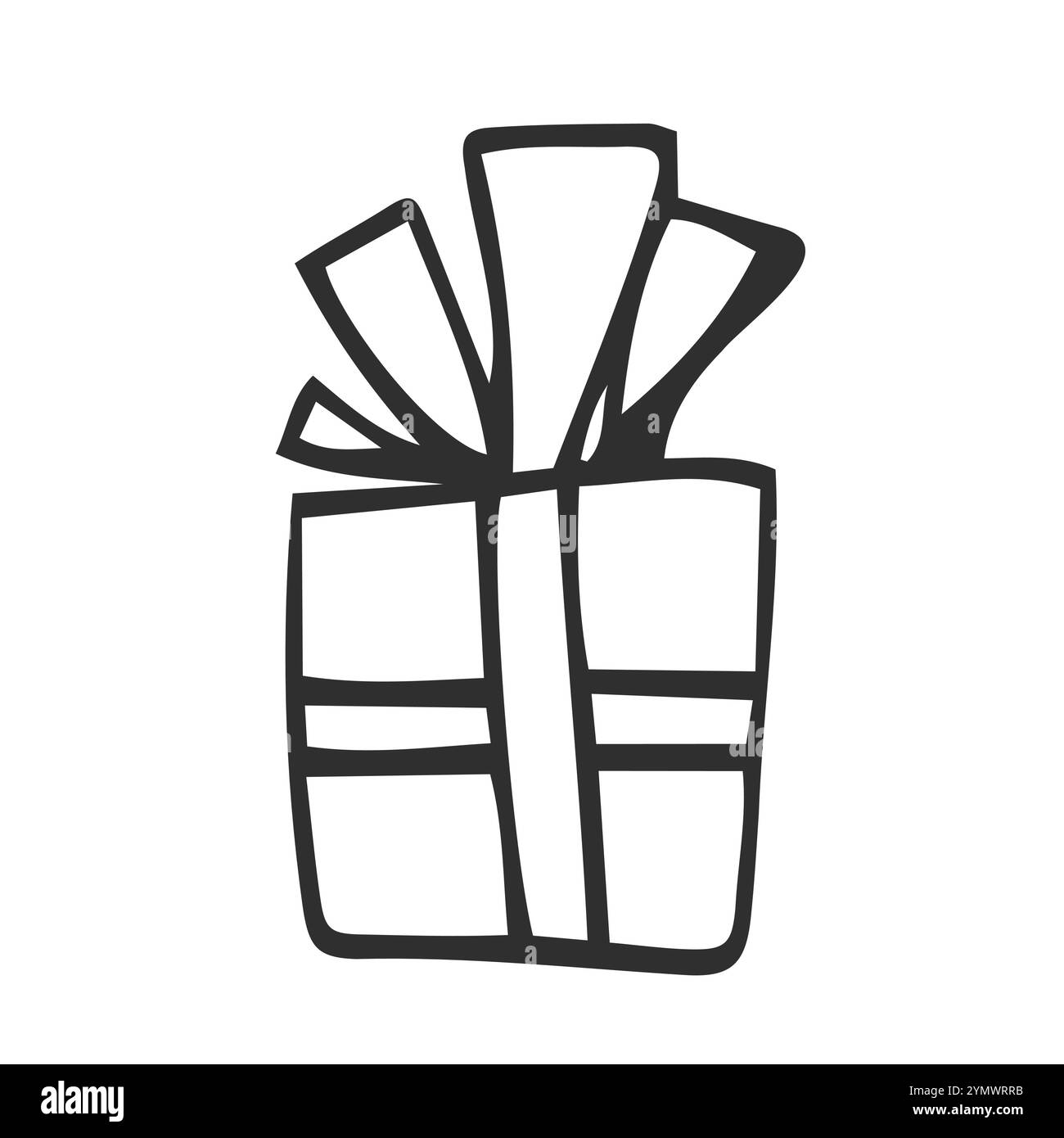 Icon of a gift box wrapped in a ribbon with a bow. A simple image of a ...