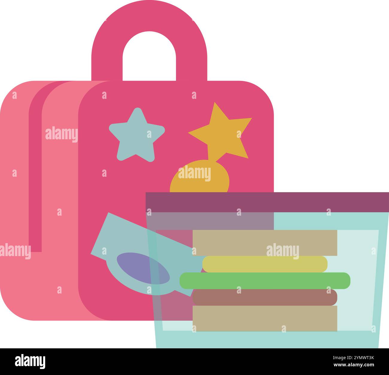 Lunch color icon. Food box. Burger container Stock Vector Image & Art ...