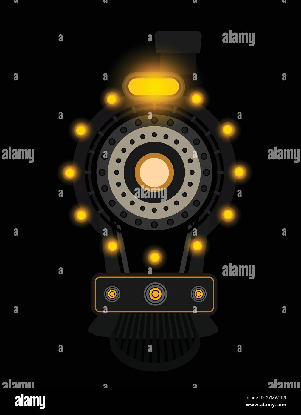 Steam locomotive details Stock Vector Images - Alamy