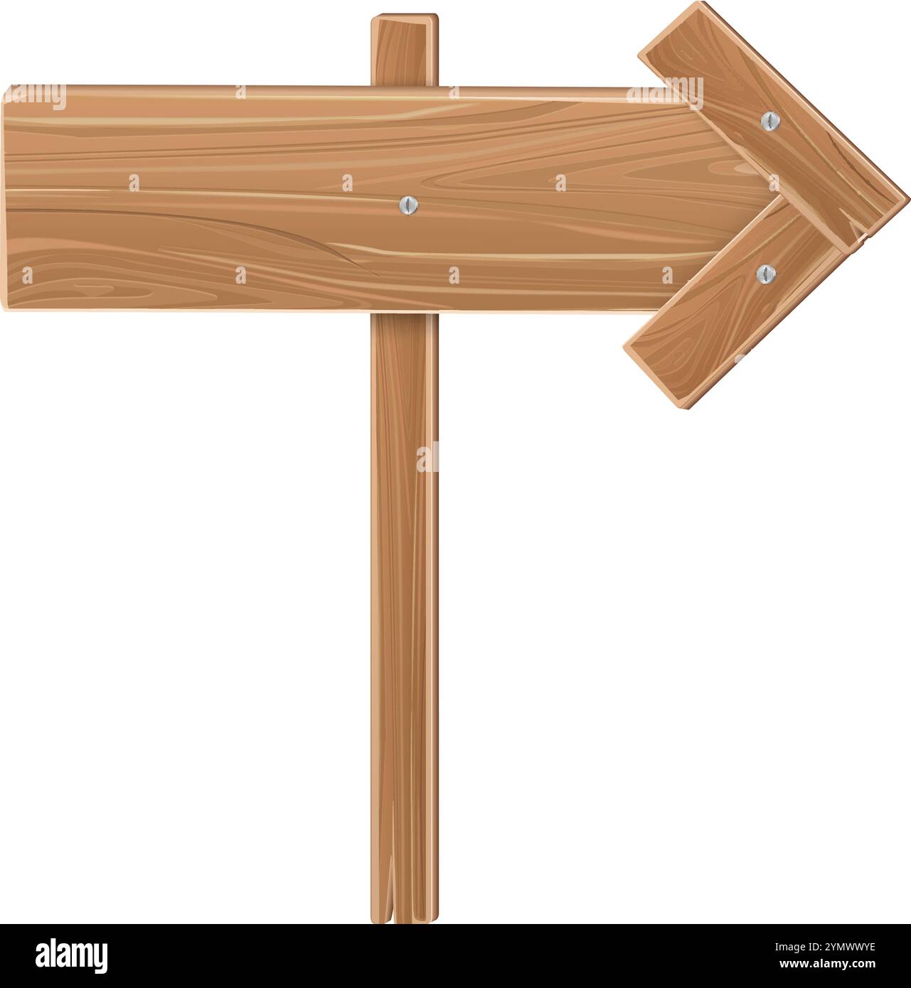 Realistic wooden arrow sign. Road direction pointer Stock Vector Image ...