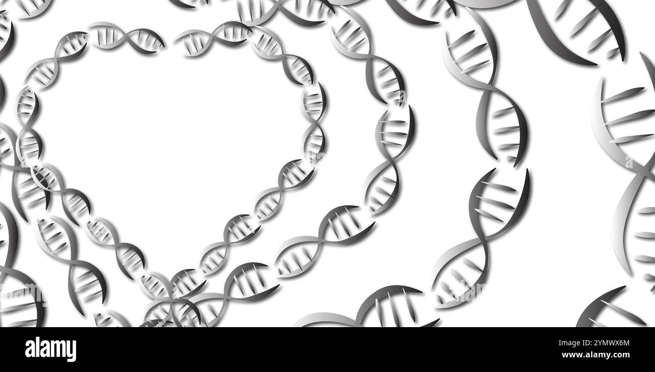 ABSTRACT HEART SHAPED DNA BACKGROUND Stock Vector Image & Art - Alamy
