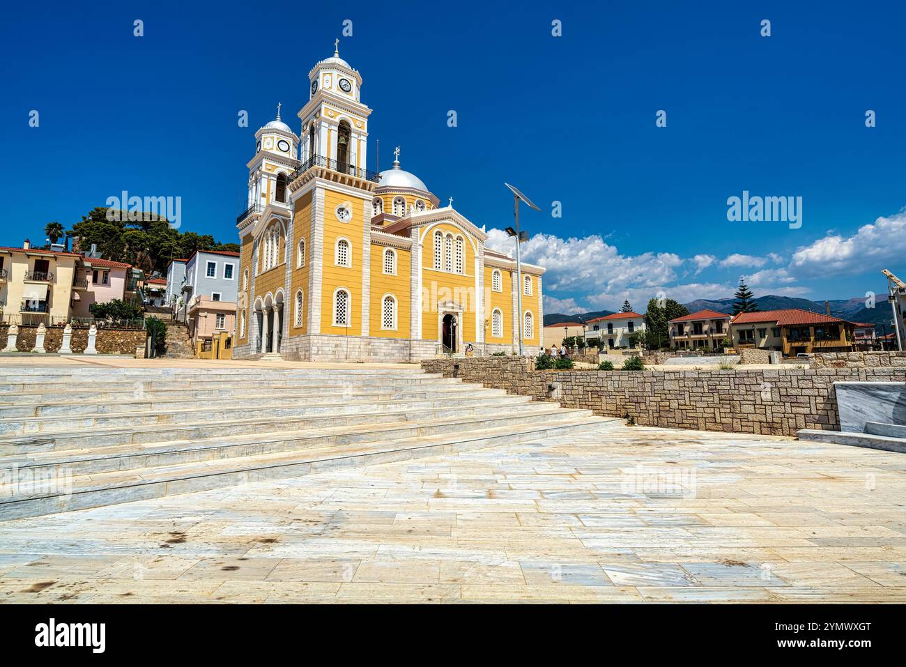 The grand Metropolitan Church of Ypapanti in Kalamata, Greece, with ...