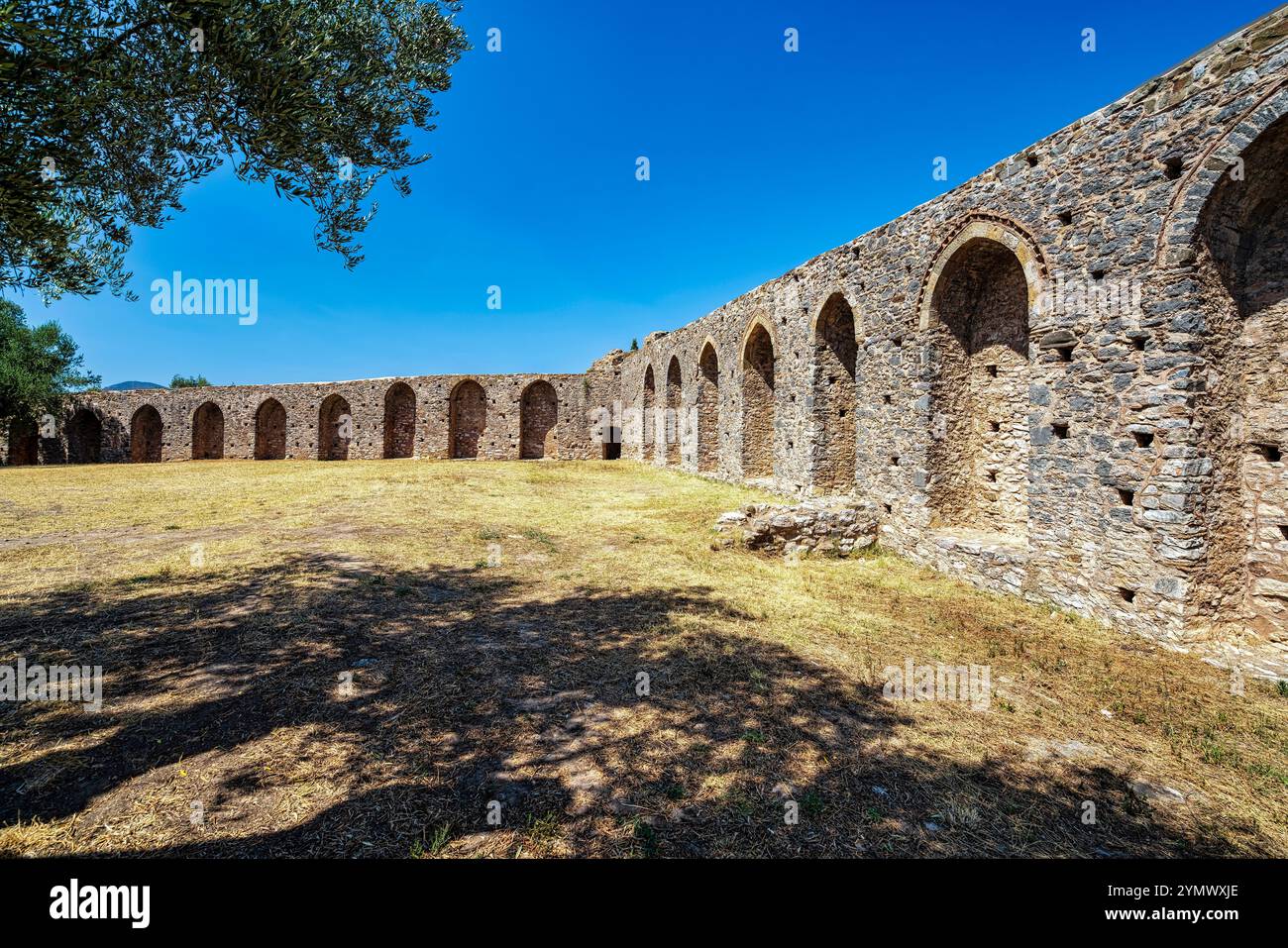 The historic Castle of Androusa in Messinia, Greece, featuring medieval ...