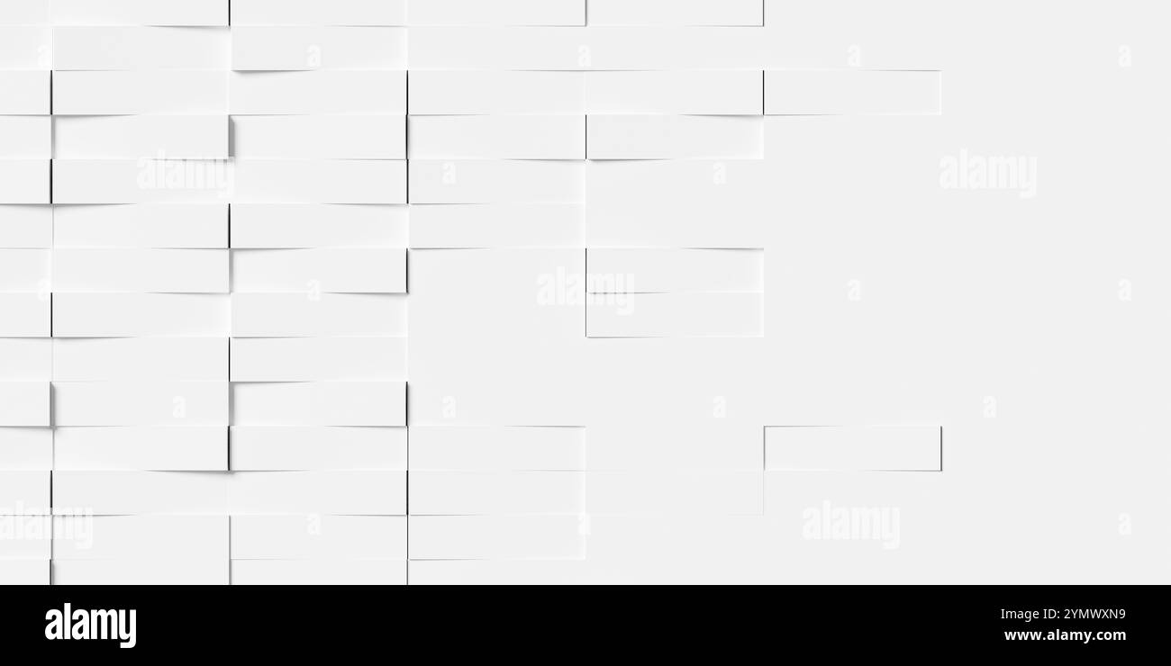 Random rotated white rectangle boxes or bricks block background ...