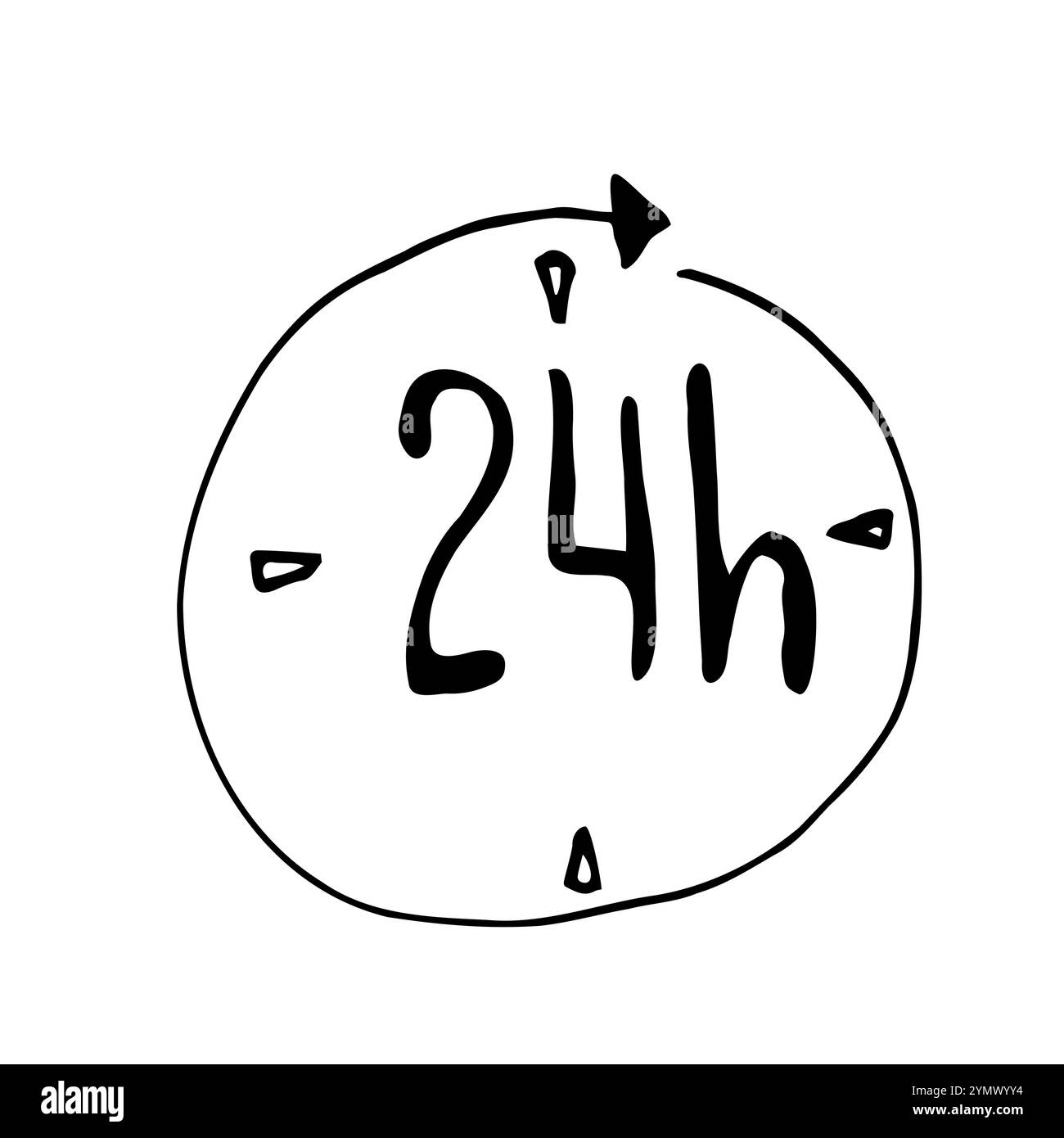 Alarm clock character vector vectors Black and White Stock Photos ...