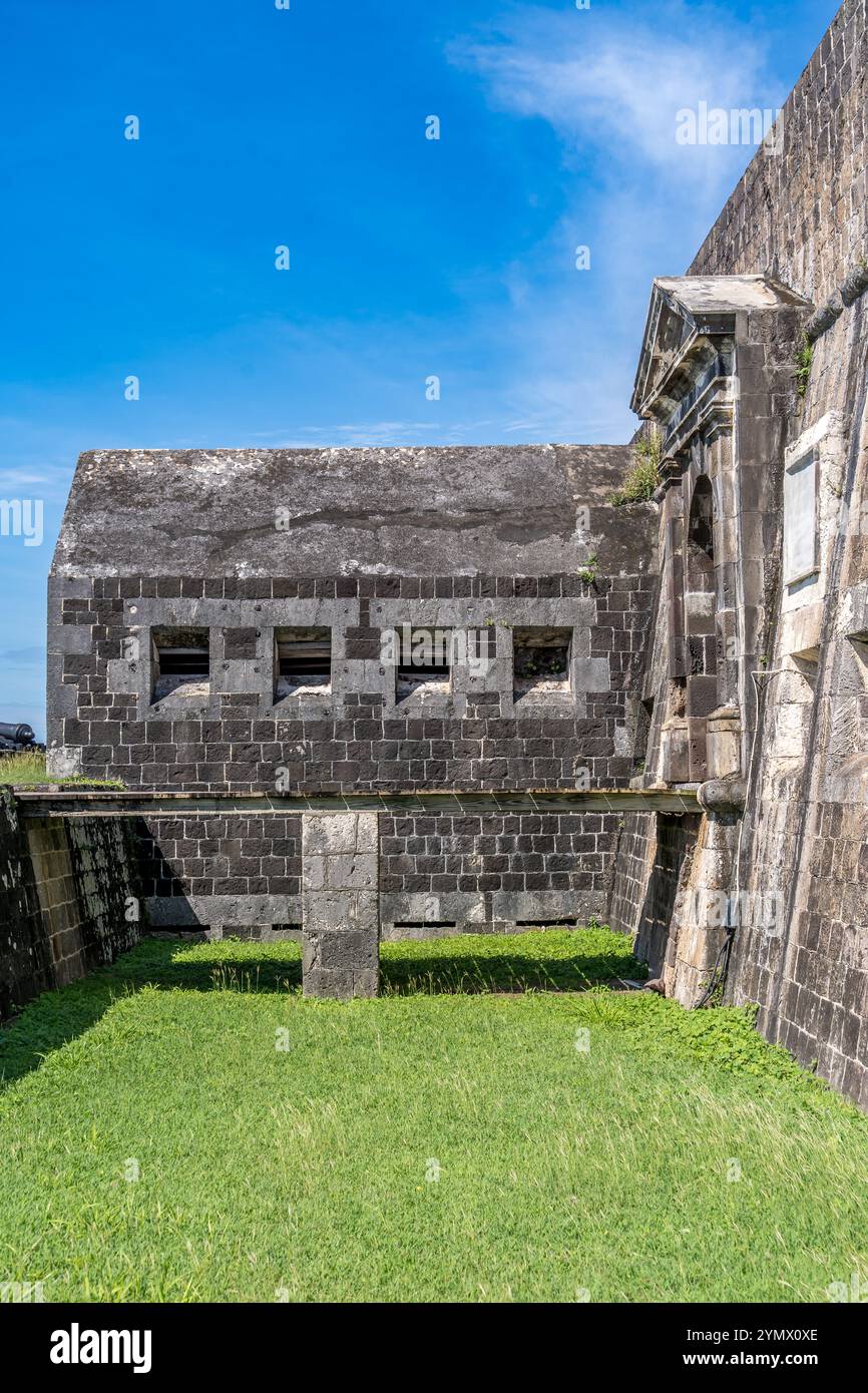 Caponier protecting the entrance of Brimstone Hill Fort citadel and ...