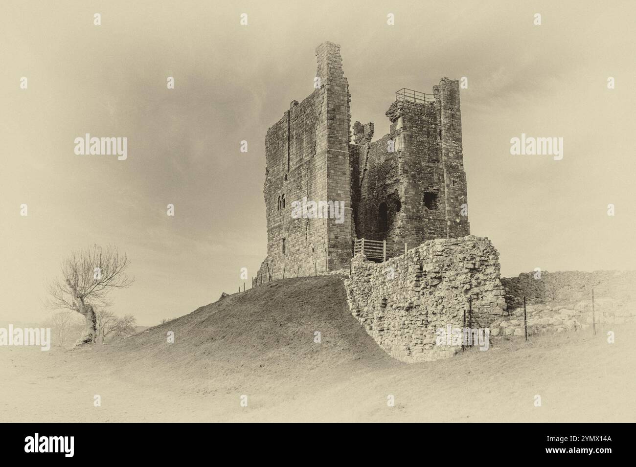 The ruins of Brough Castle in Cumbria being the ancestral home of the ...