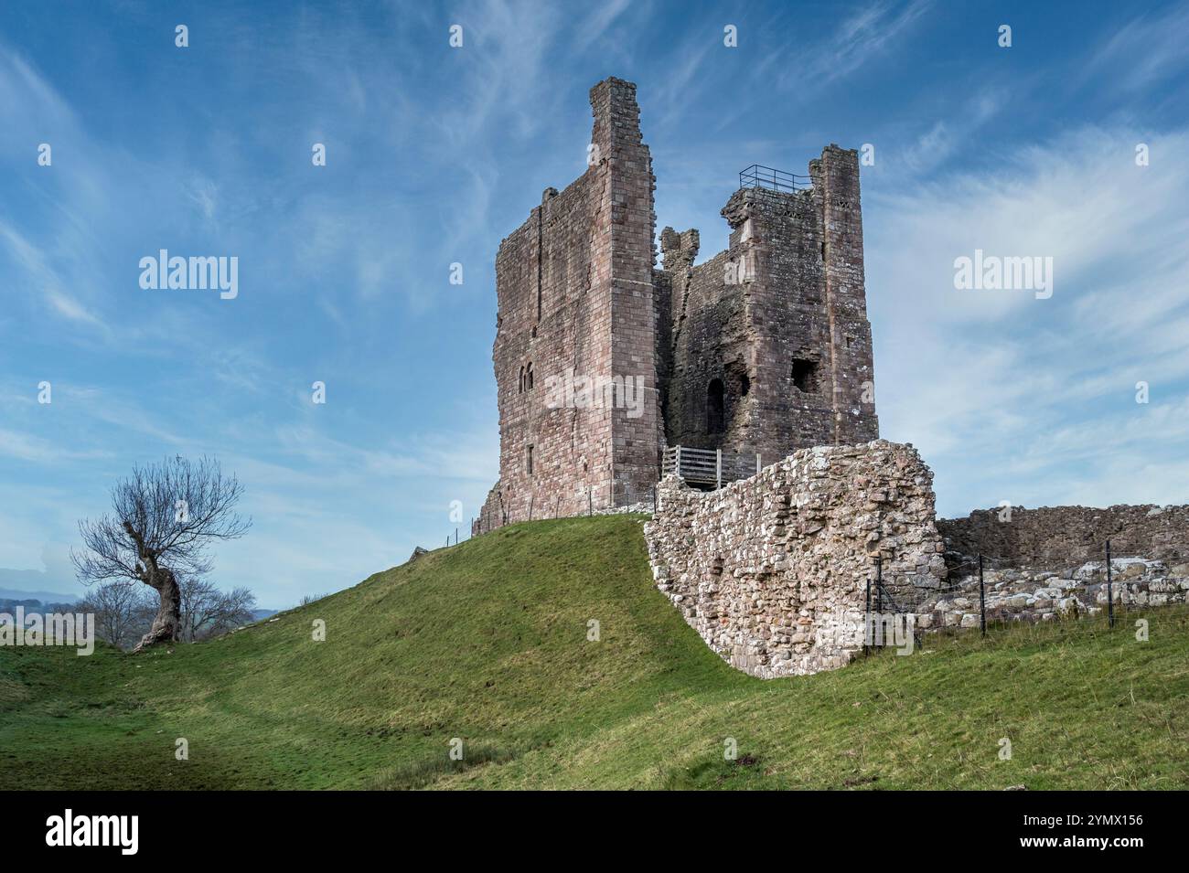 The ruins of Brough Castle in Cumbria being the ancestral home of the ...