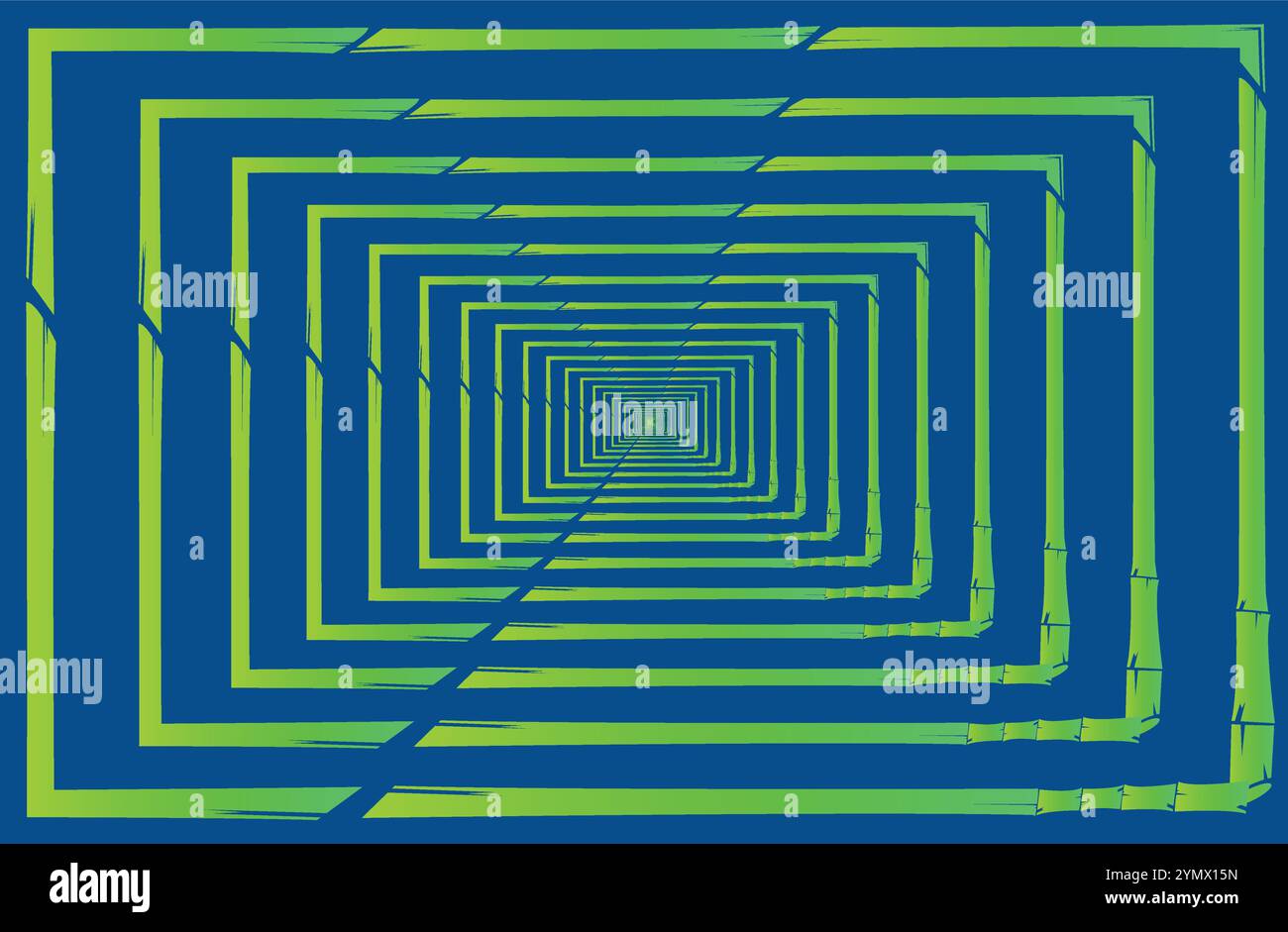 Green rectangles are creating a tunnel effect on this abstract background Stock Vector Image ...