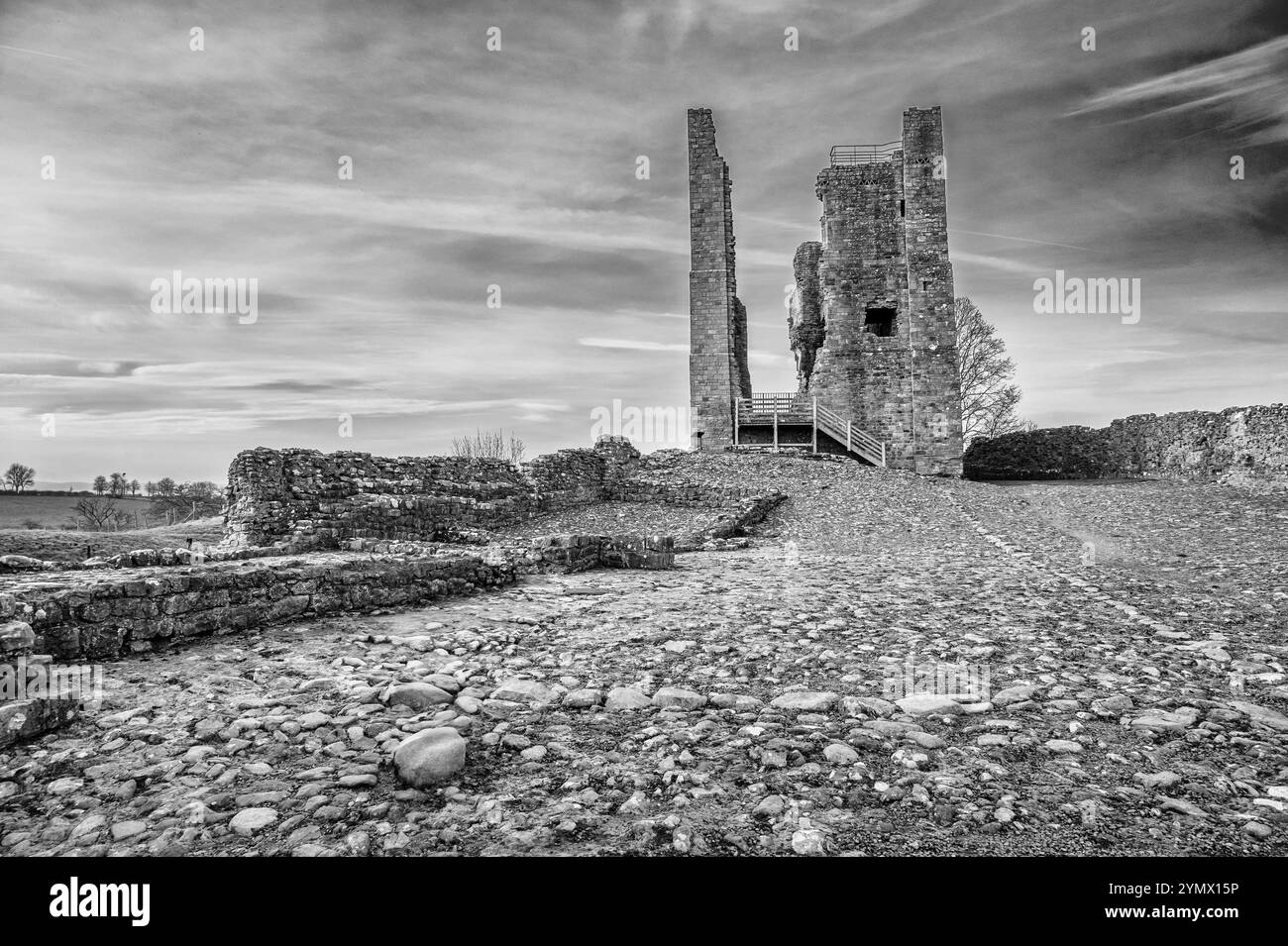 The ruins of Brough Castle in Cumbria being the ancestral home of the ...