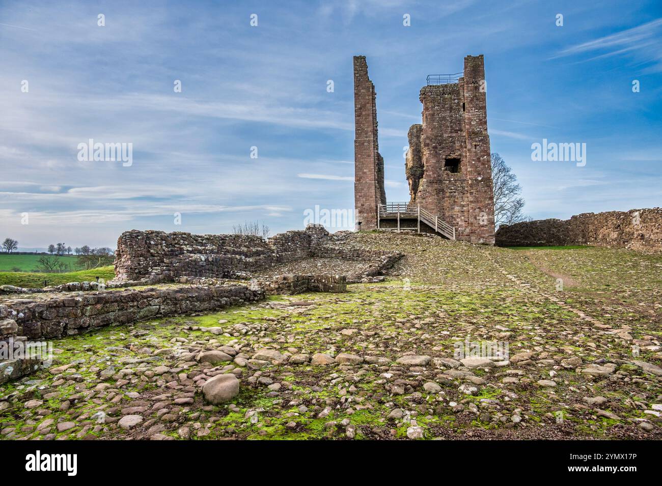 The ruins of Brough Castle in Cumbria being the ancestral home of the ...