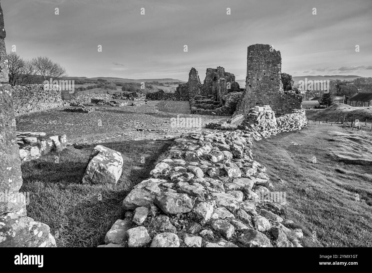 The ruins of Brough Castle in Cumbria being the ancestral home of the ...