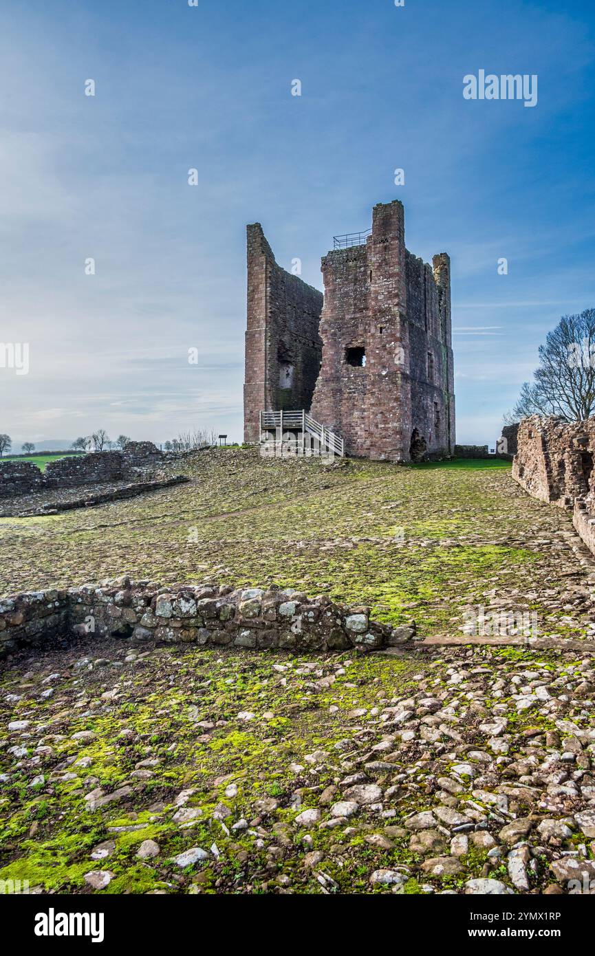 The ruins of Brough Castle in Cumbria being the ancestral home of the ...