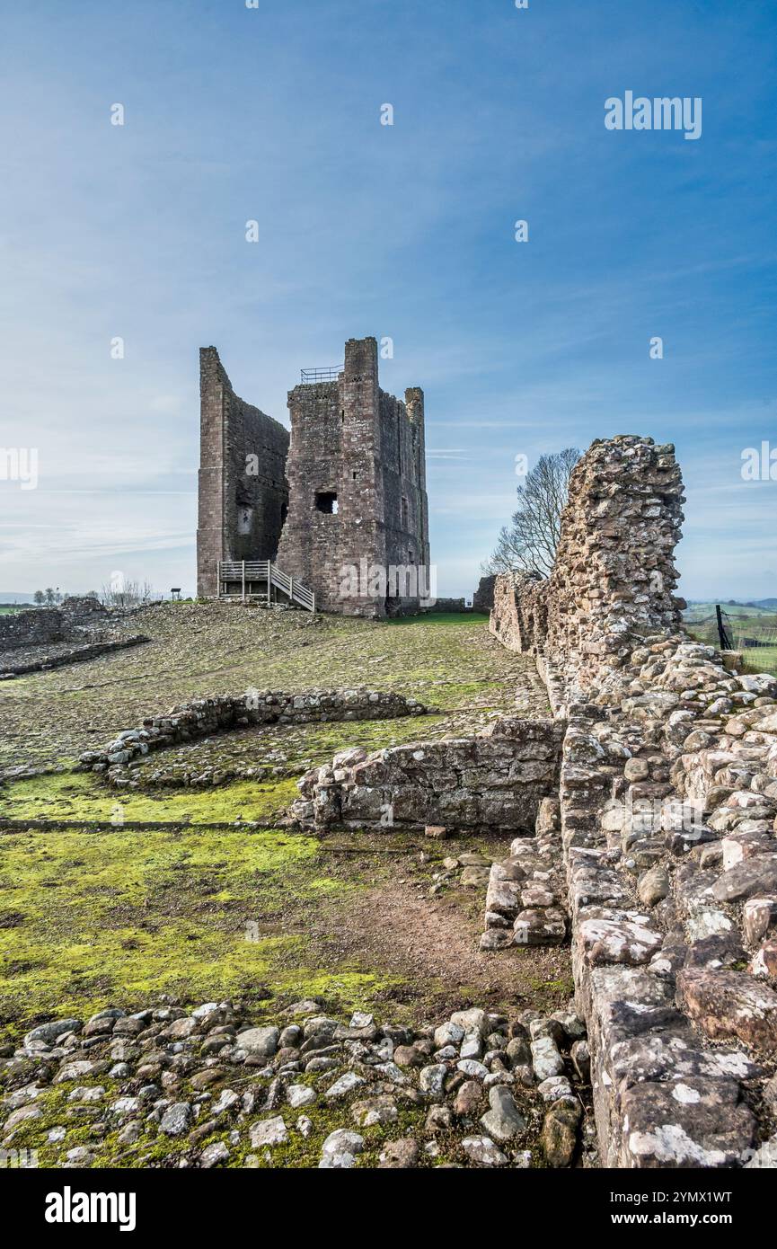 The ruins of Brough Castle in Cumbria being the ancestral home of the ...