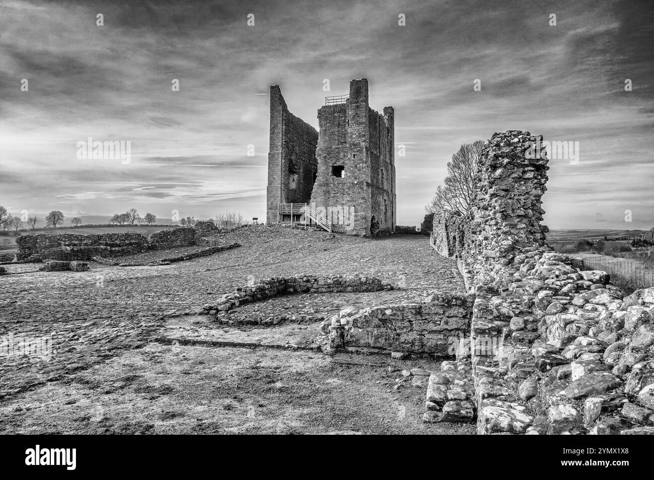 The ruins of Brough Castle in Cumbria being the ancestral home of the ...