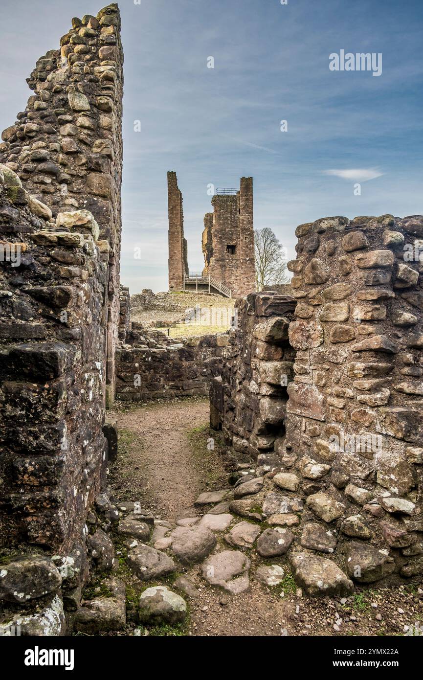 The ruins of Brough Castle in Cumbria being the ancestral home of the ...