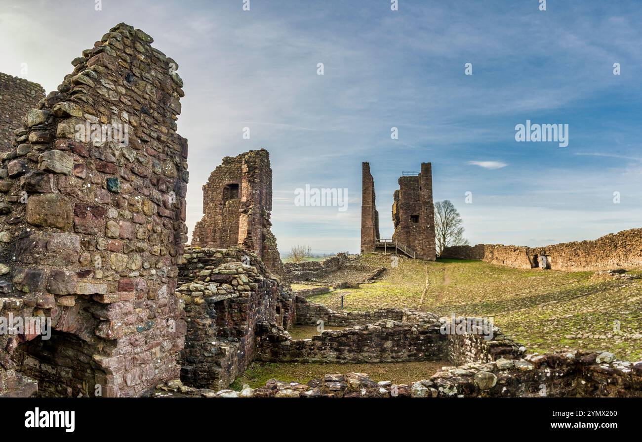 The ruins of Brough Castle in Cumbria being the ancestral home of the ...