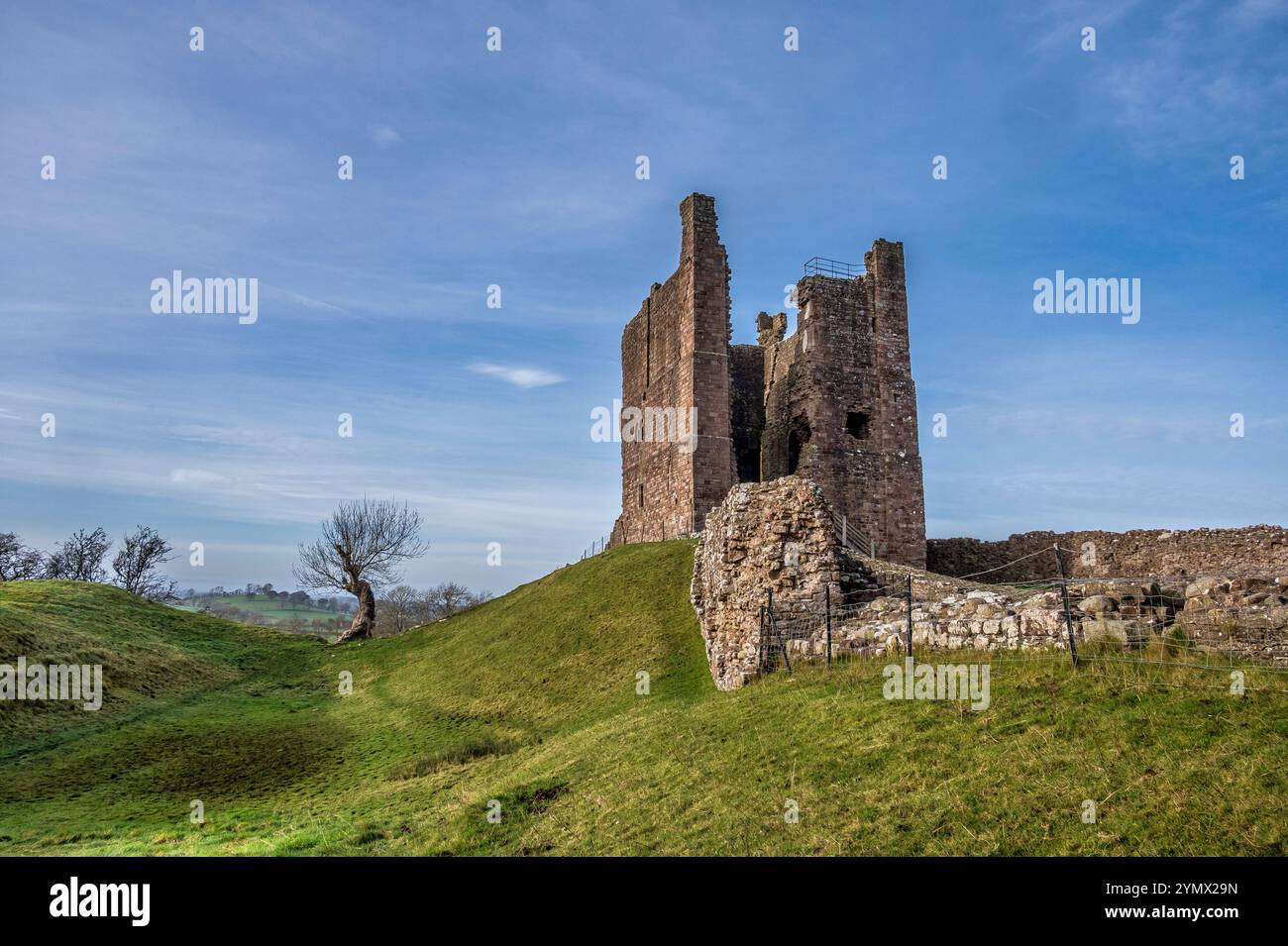 The ruins of Brough Castle in Cumbria being the ancestral home of the ...