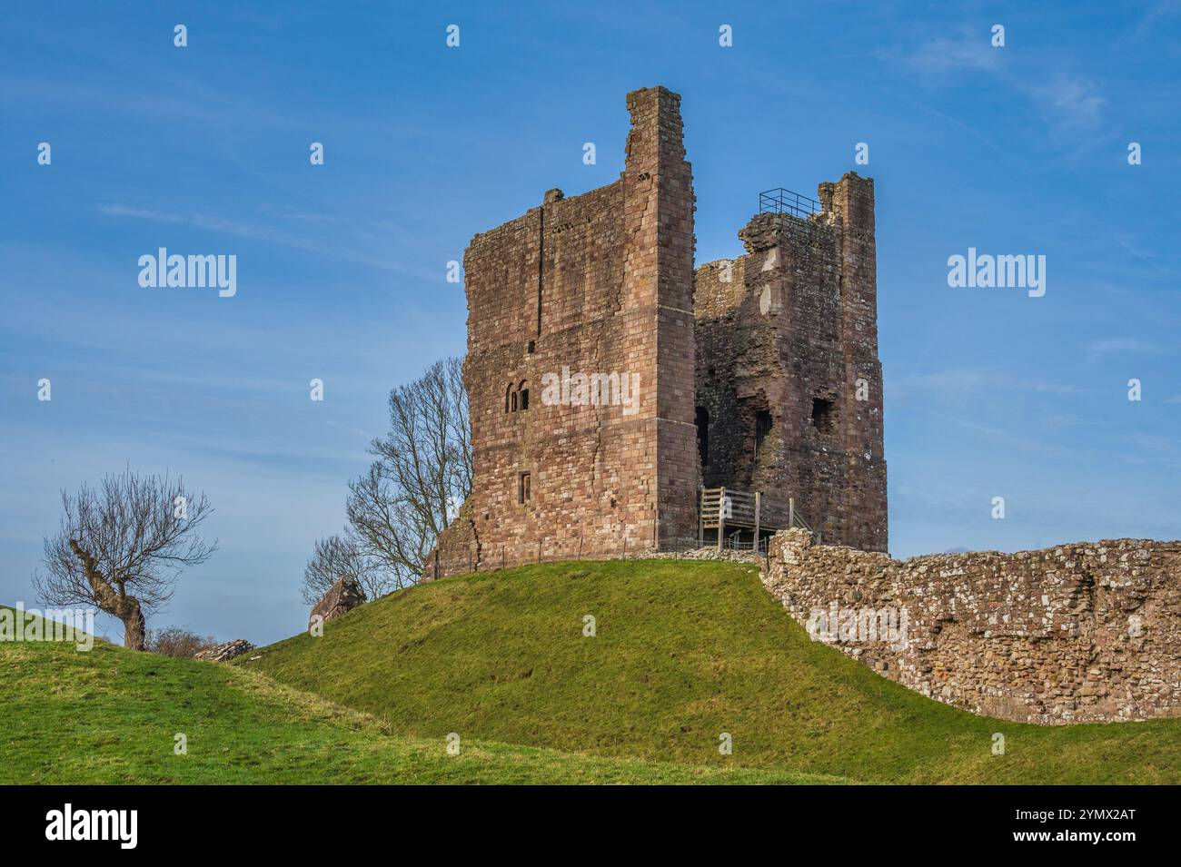 The ruins of Brough Castle in Cumbria being the ancestral home of the ...