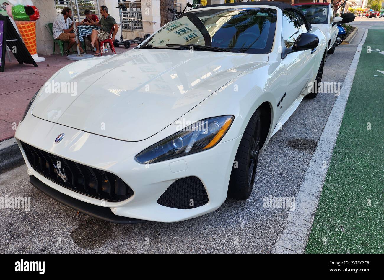 Miami Beach, Florida USA - June 6, 2024: 2018 Maserati GranTurismo ...