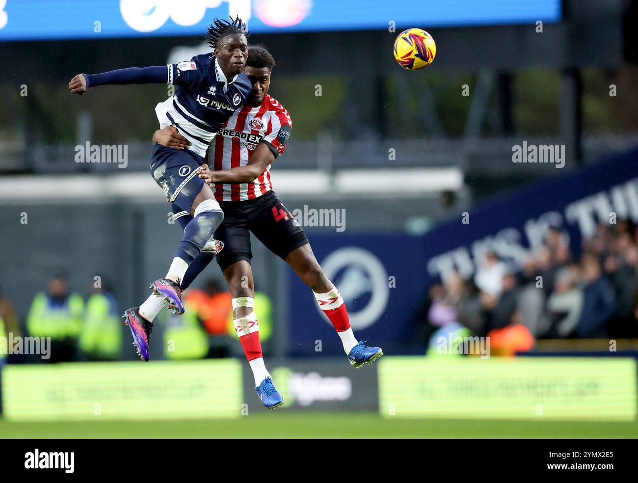 Millwall's Romain Esse in action against Sunderland's Aji Alese during ...