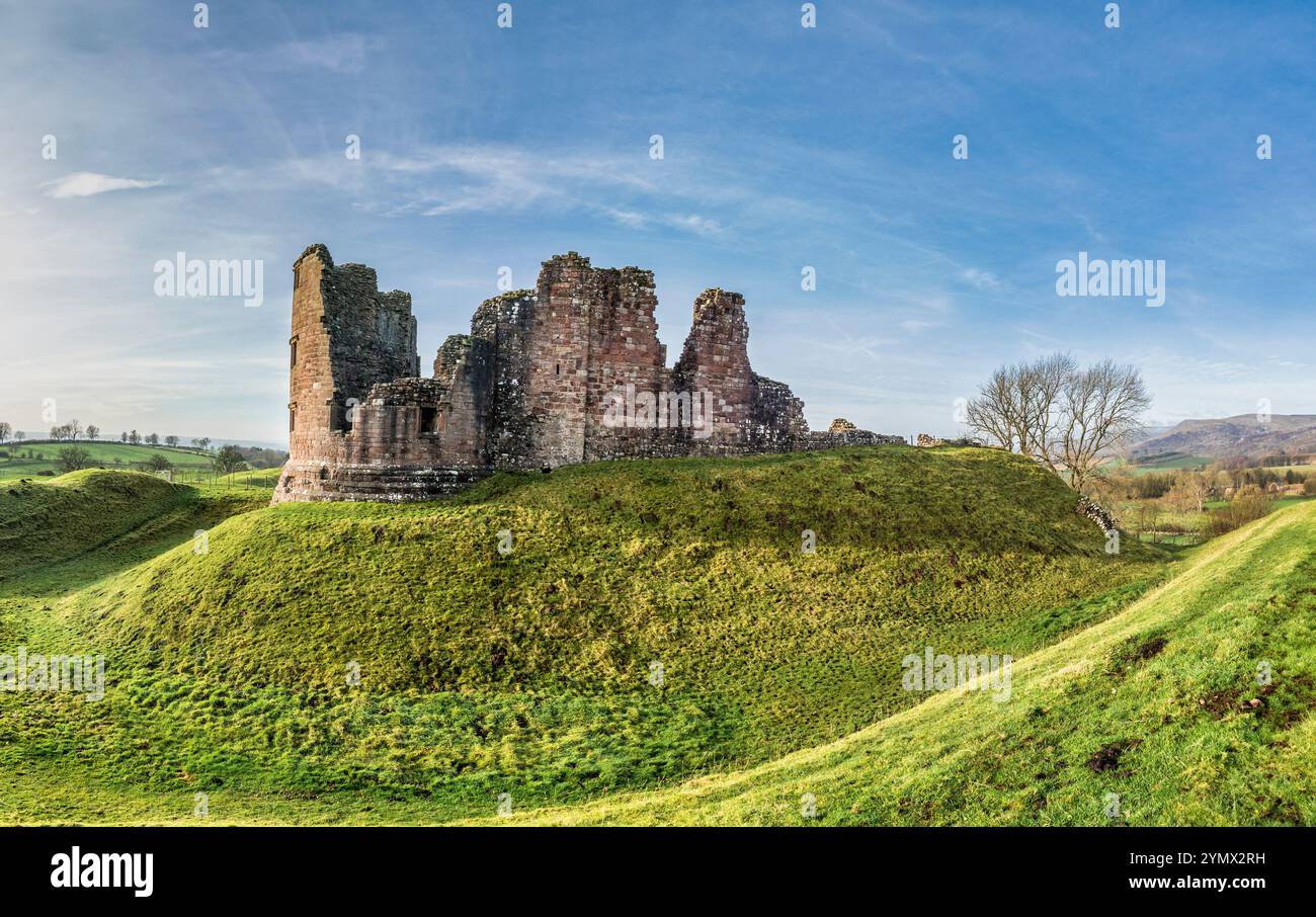 The ruins of Brough Castle in Cumbria being the ancestral home of the ...