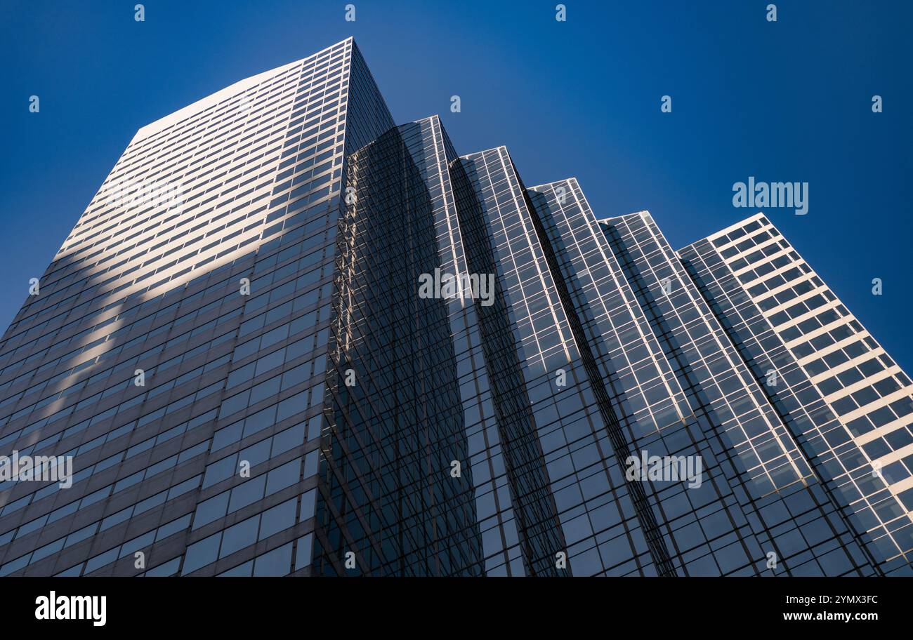 Skyscraper building architecture. Skyscraper with glassy facade. Modern ...