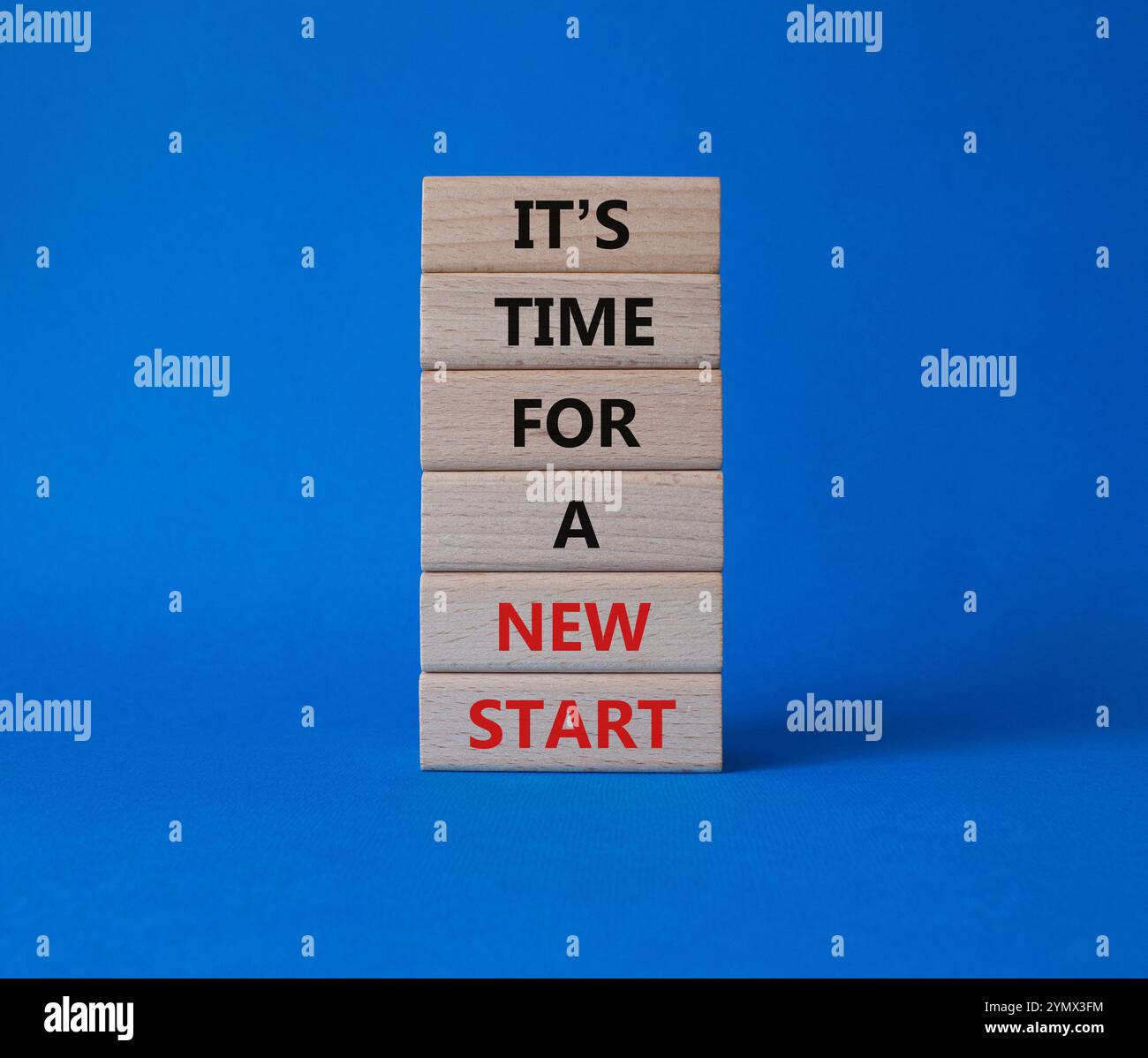 Time for a new start symbol. Wooden blocks with words Time for a new ...