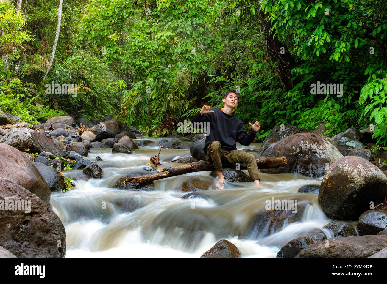 This is me! Portrait of arrogant handsome men bragging while pointing ...