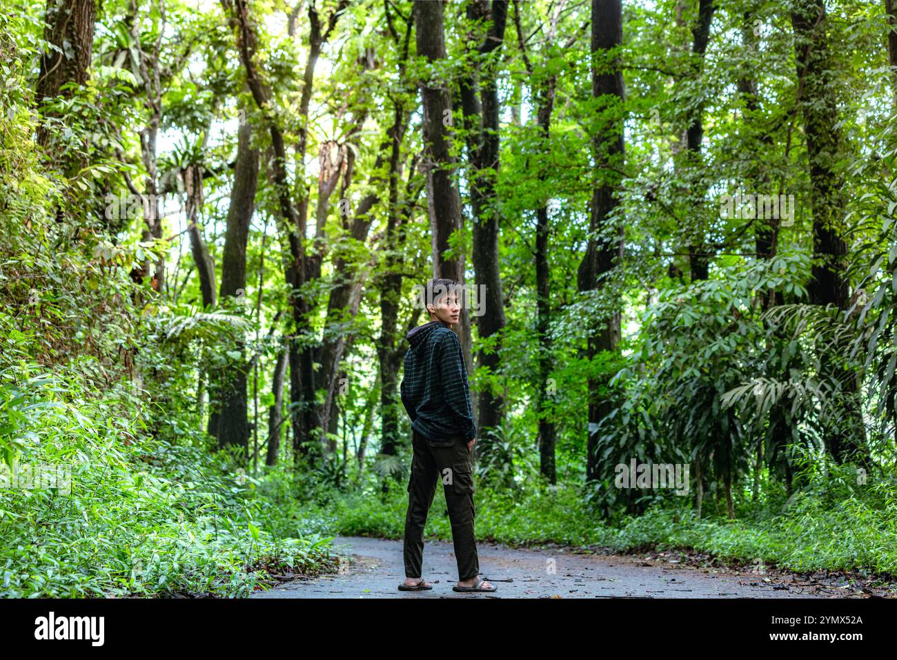 Handsome young man hiking in hi-res stock photography and images - Alamy