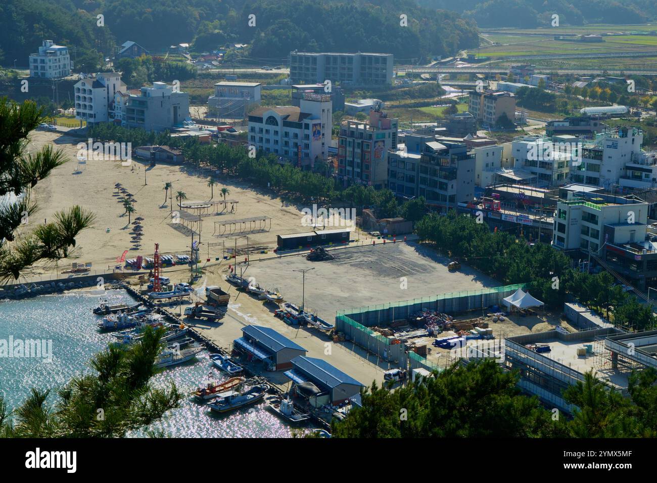 Yangyang, South Korea - November 3rd, 2024: Overlooking Ingu Beach and ...