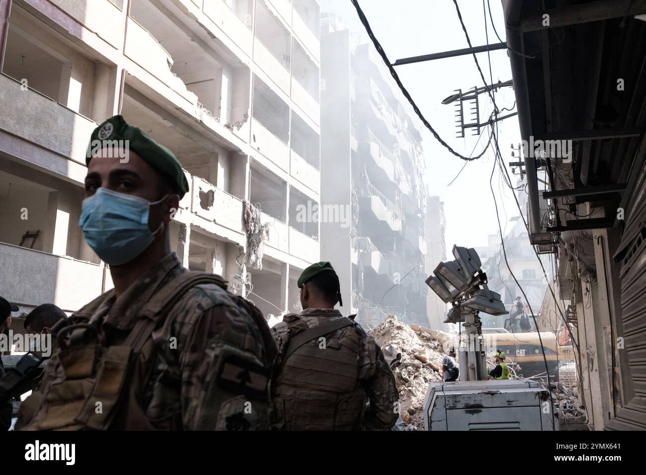 Aftermath of the Israeli airstrike that hit a residential area in the ...