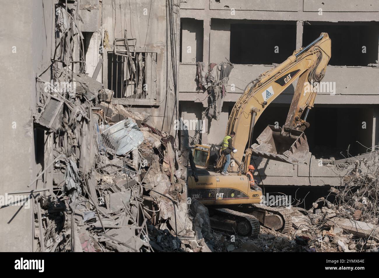 Aftermath of the Israeli airstrike that hit a residential area in the ...