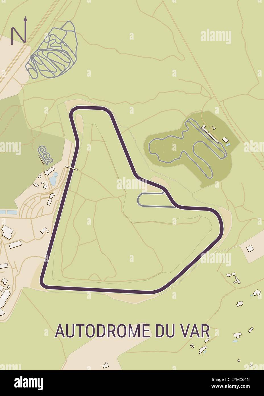 Circuit du Var Luc, Autodrome Du Var, France, Race track map poster art ...