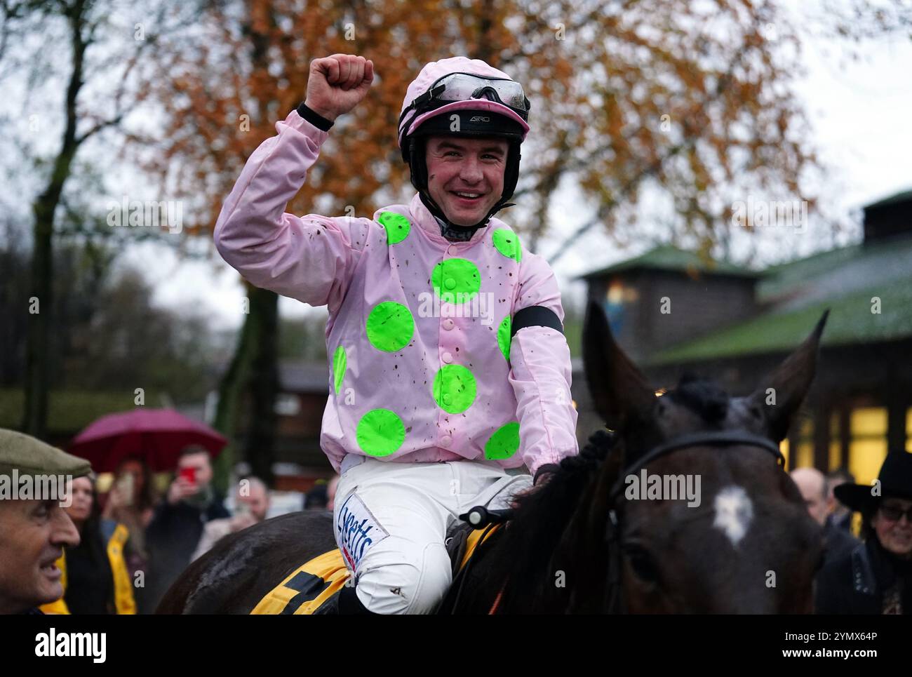 Royale Pagaille and jockey Charlie Deutsch after winning the Betfair ...