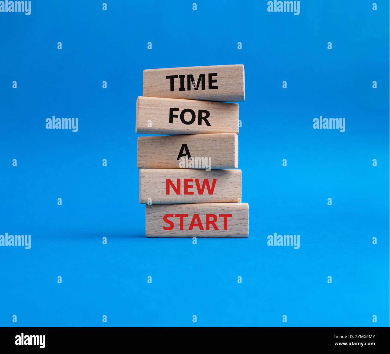 Time for a new start symbol. Wooden blocks with words Time for a new ...
