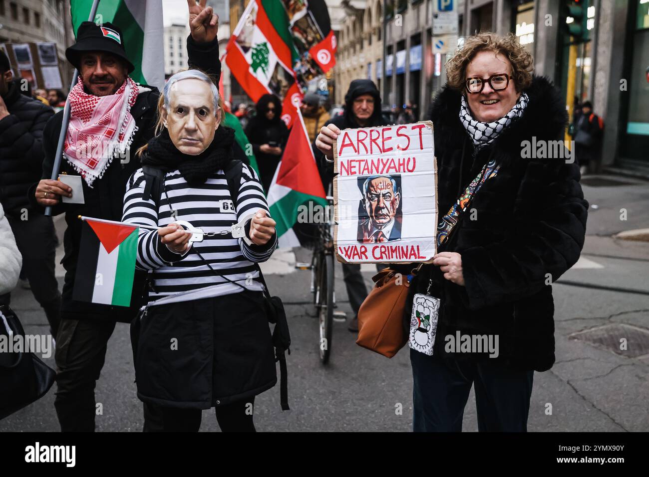 Milan, The XXX in XXX demonstration. In the photo: Demonstrators in ...