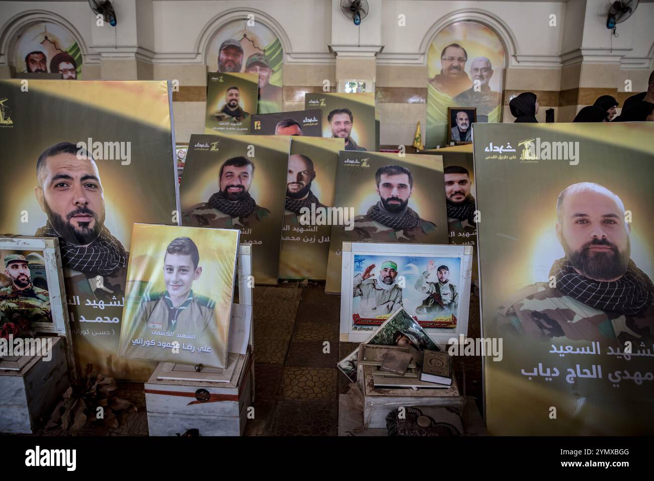 Beirut, Lebanon. 27th Oct, 2024. Graves at the Rawdat Alhawra' Zaynab ...