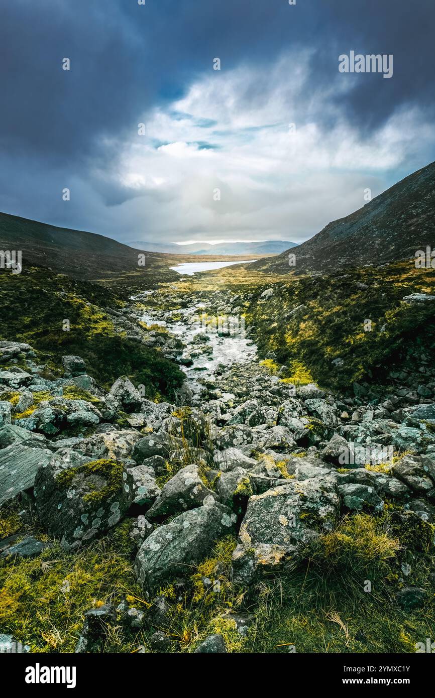 Picturesque valley surrounded stunning rocks hi-res stock photography ...