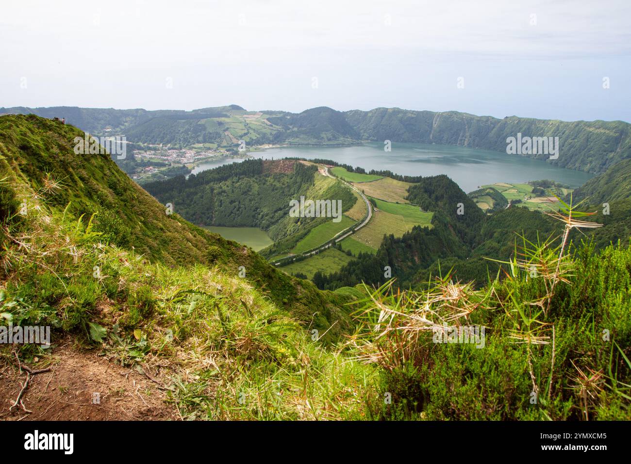 Stunning view of the landscape of sete cidades at sao miguel, the ...