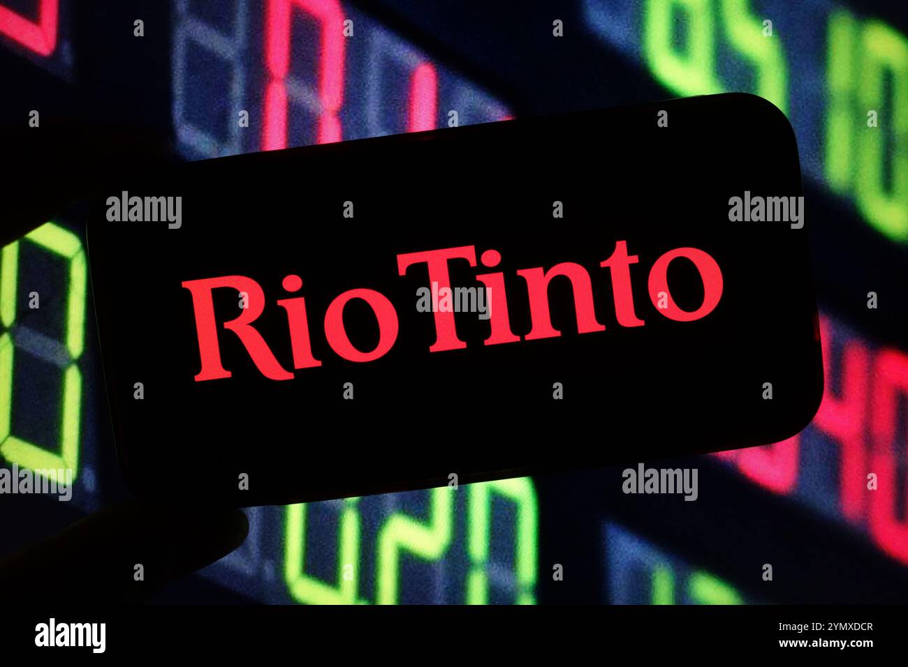 In this photo illustration, the Rio Tinto company logo is seen ...