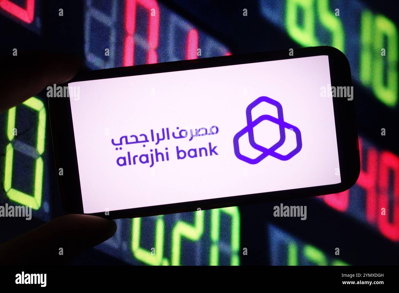 In this photo illustration, the Al Rajhi Bank company logo is seen ...