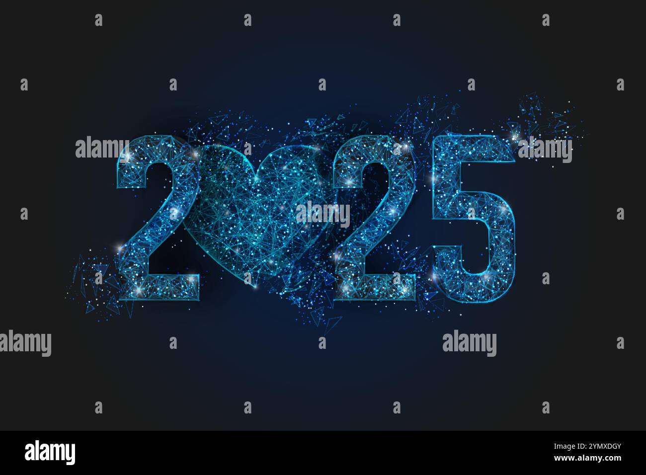 Futuristic 2025 new year Stock Vector Images - Alamy