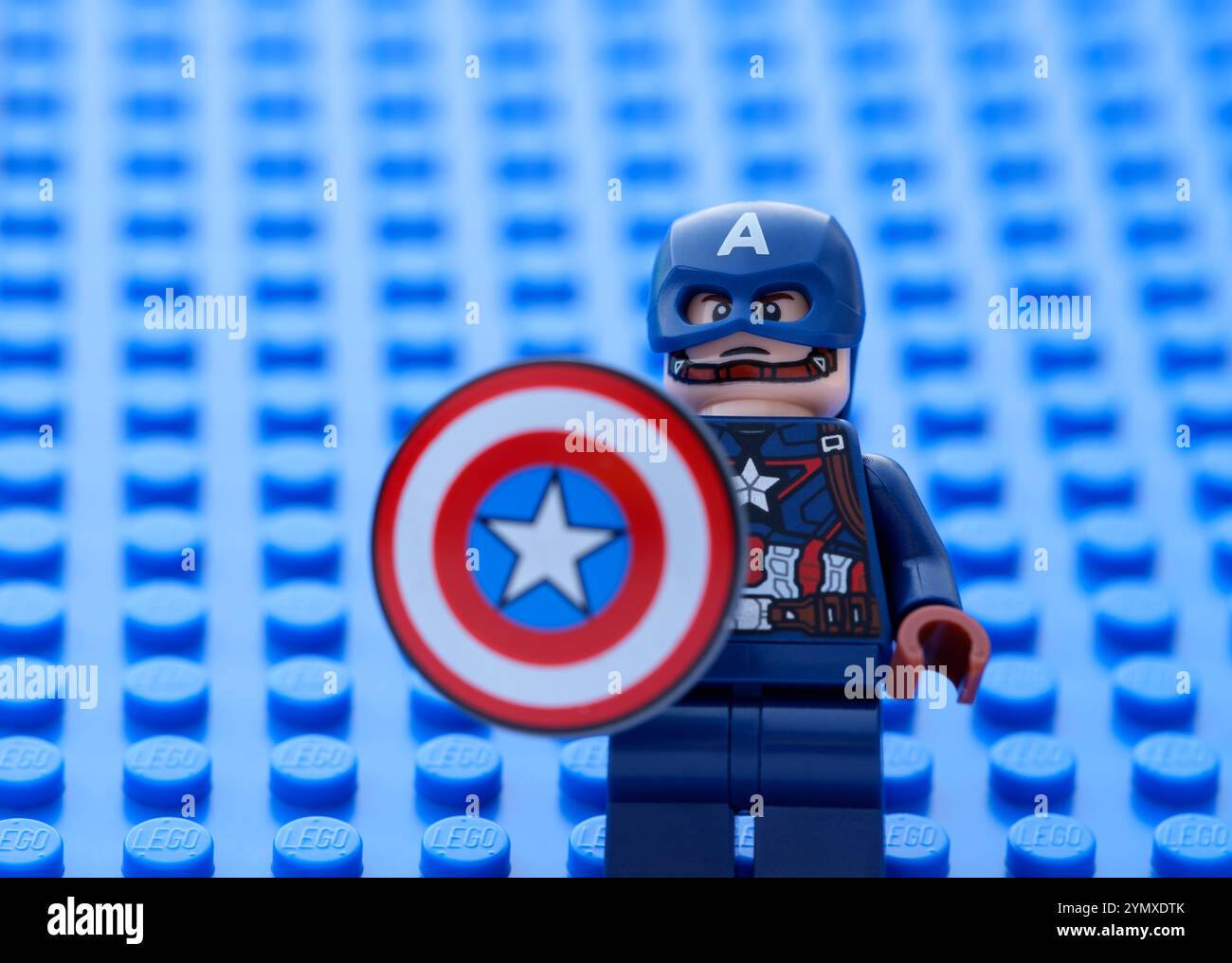 Tambov, Russian Federation - November 05, 2024 Lego Captain America ...