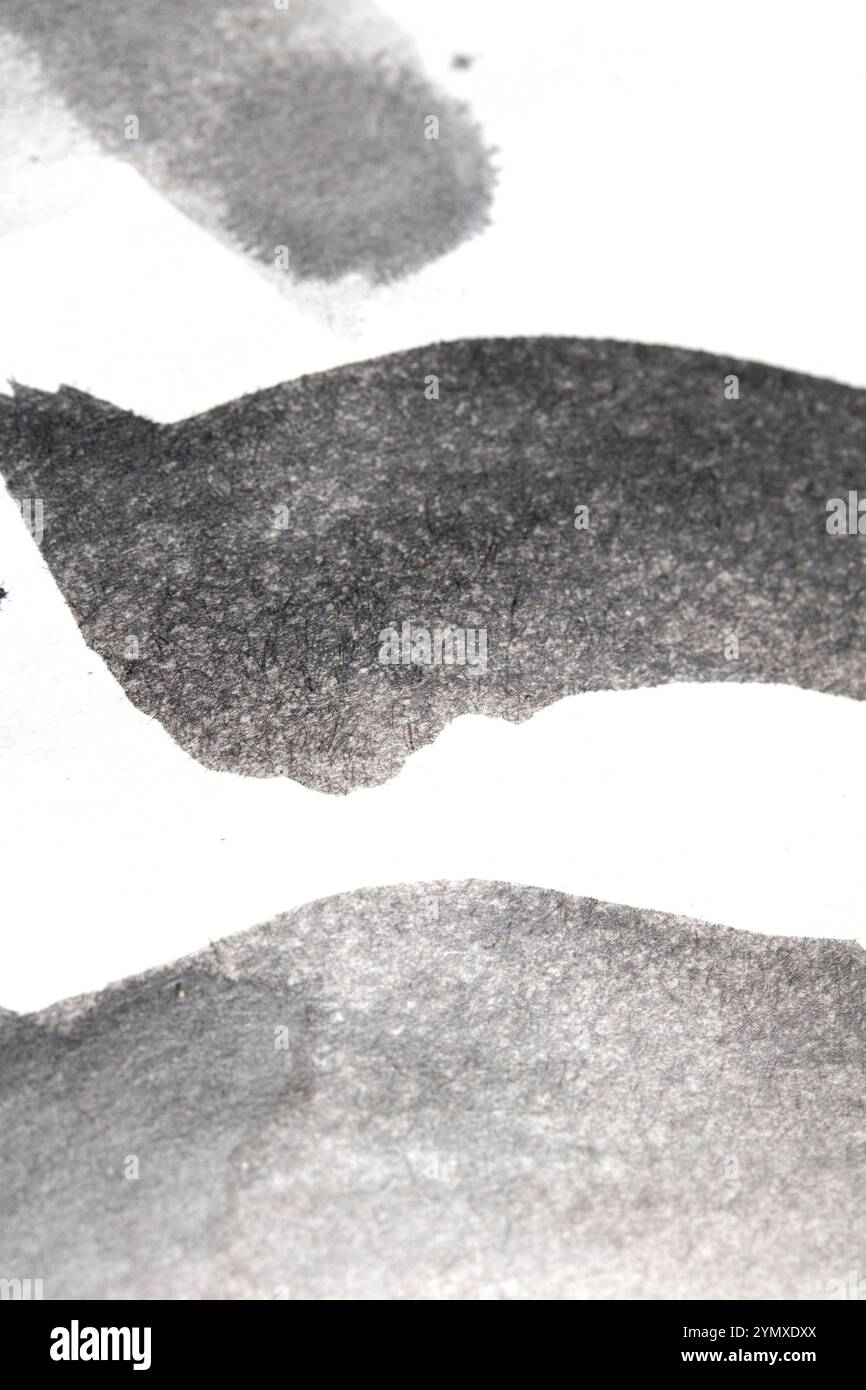 Monochrome Black and White Ink Wash Gentle Gradiant Background with ...