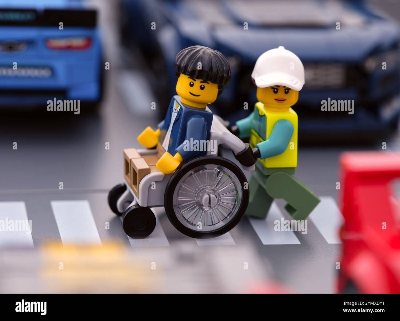 Tambov, Russian Federation - July 17, 2024 Lego woman minifigure ...