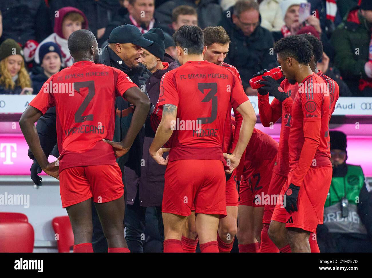 Trainer Vincent Kompany (FCB), team manager, headcoach, coach, talks to ...