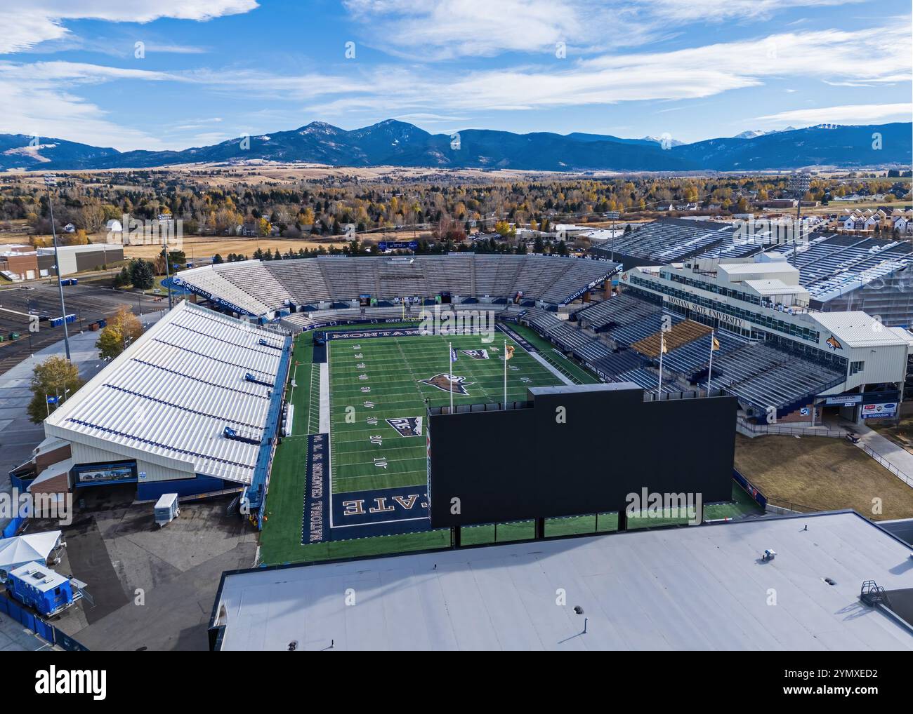 BOZEMAN, MT - NOVEMBER 11, 2024: View of the Bobcat Stadium on the ...