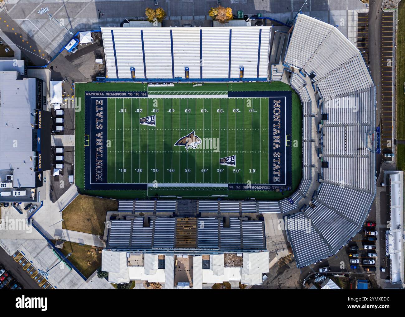 BOZEMAN, MT - NOVEMBER 11, 2024: View of the Bobcat Stadium on the ...